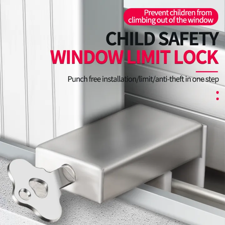 Window limiter window latch fixed aluminum screen sliding window jam ...
