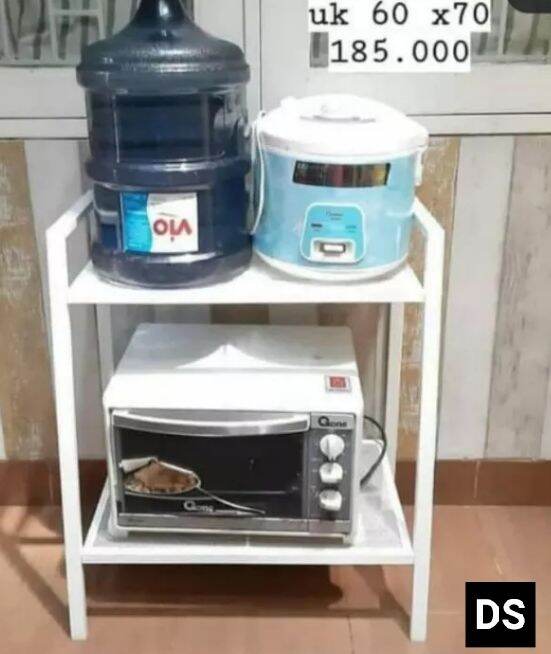 Meja Dispenser magicom microwave serbaguna multifungsi dari kayu ...