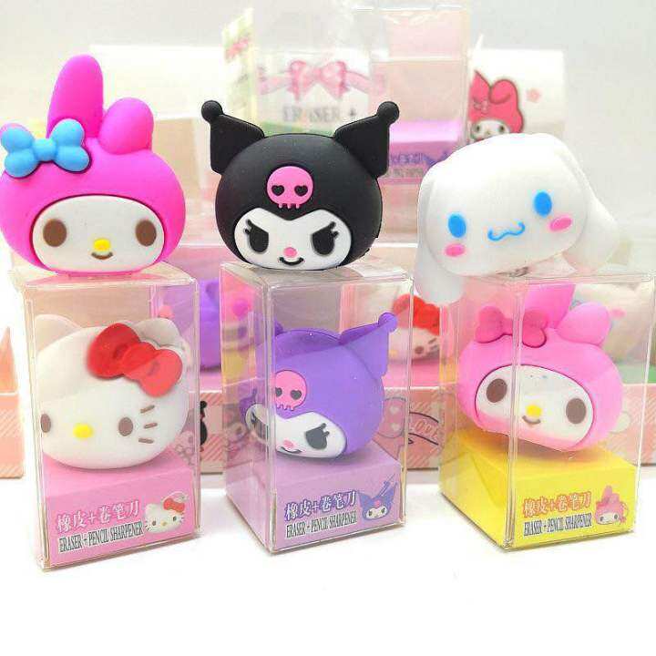 Sanrio Head Pencil Sharpener (3D Design) Kuromi Cinnamoroll My Melody ...