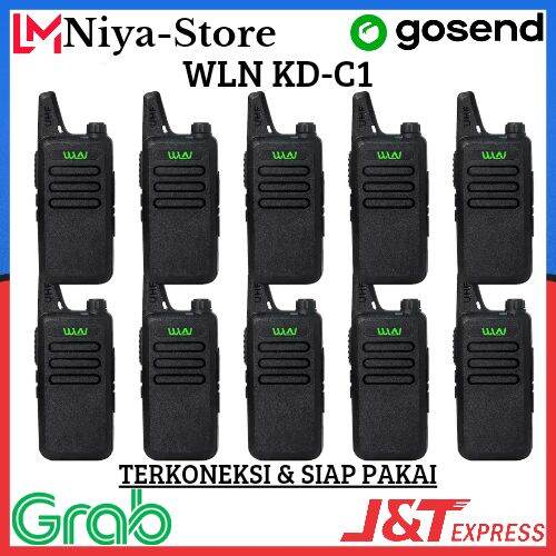 Paket 10 Unit Radio Komunikasi HT WLN KD C1 KD-C1 (Free Headset ...