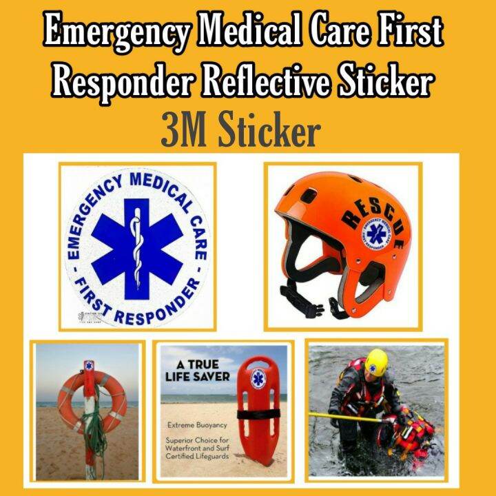 Emergency Medical Care First Responder Reflective Sticker | Lazada PH