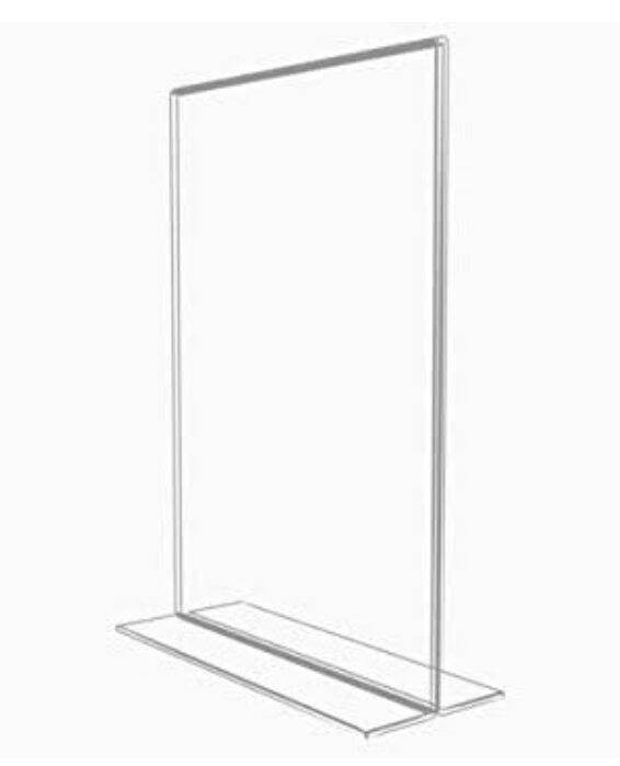 Akrilik ukuran A6 model T / Acrylic Stand Potrait / Akrilik Tentcard ...
