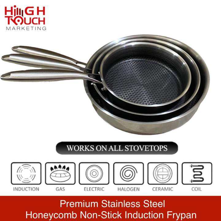Premium Stainless Steel Honeycomb Induction Non Stick Fry Pan | Lazada PH