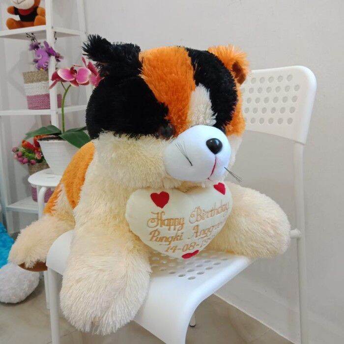 BONEKA KUCING JUMBO LUCU BISA UKIR NAMA KUCING BELANG BESAR ENAK DI ...