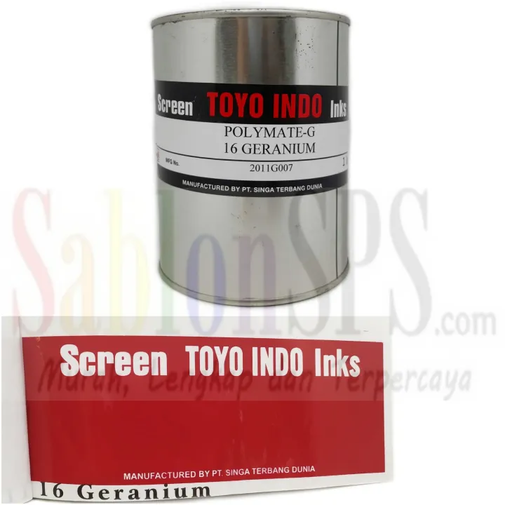 TINTA POLYMATE GERANIUM G16 TINTA SABLON PLASTIK 1kg | Lazada Indonesia