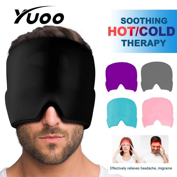Yuoo เครื่องบำบัดด้วยความเย็นแบบเจลหมวก Relief ไมเกรนเครื่องนวดผ่อนคลาย ...