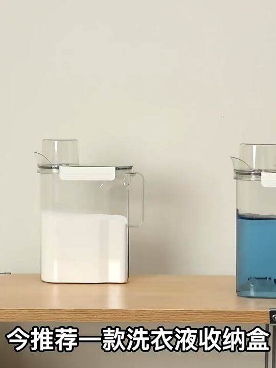 Laundry Detergent Dispenser Transparent Bottle Liquid Laundry Soap ...