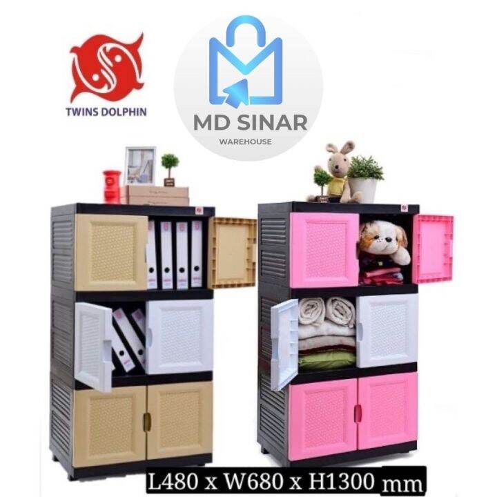 MD SINAR 3TIER DIY PLASTIC STORAGE CABINET/3 TINGKATCABINET PLASTIC ...
