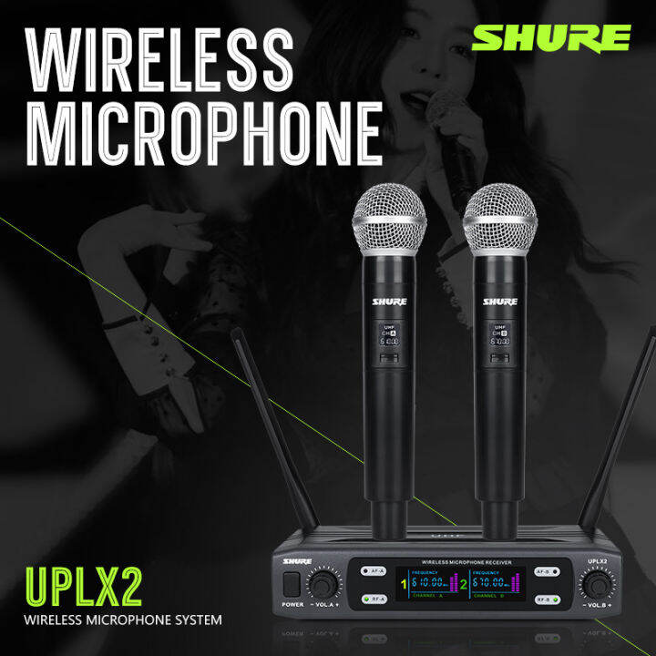 (WARRANTY) Wireless microphone SHURE UPLX2/UPLX4/UPLX8 chargeable mic ...