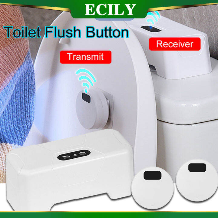 ECILY Toilet Smart Sensor Flush Device Household Electric Press Toilet ...
