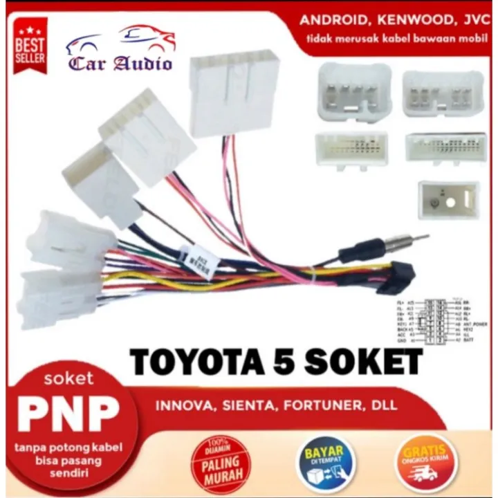 Kabel Soket Android Head unit Toyota Universal / Soket PNP Android ...