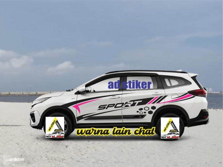 0023 STIKER MOBIL TOYOTA RUSH TERIOS FORTUNER XPANDER PAJERO DLL STIKER ...