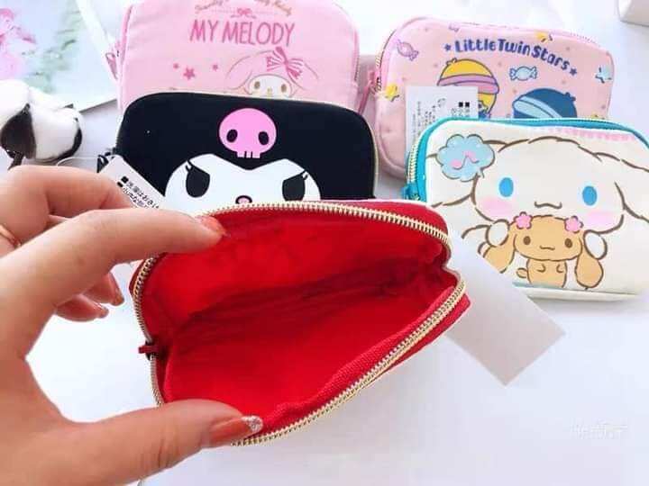 Kuromi Little Twin Stars Cinnamoroll My Melody Zipper Wallet Sanrio Kawaii Accessories Purse ...
