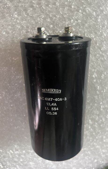 Capcitor SKC4M7-40A-3 SEMIKRON 4700UF 400V 4700UF 450Vdc 4700UF 450Vdc ขนาด14x7.5cm ตูดขันน็อตใน ...