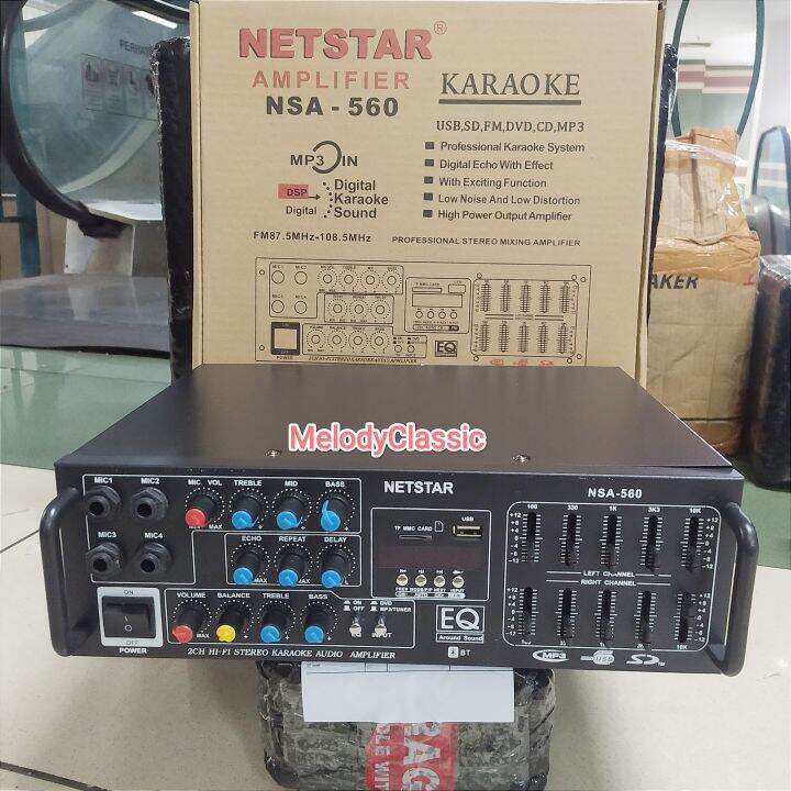 Power Amplifier Netstar NSA 560 Bluetooth USB Original | Lazada Indonesia