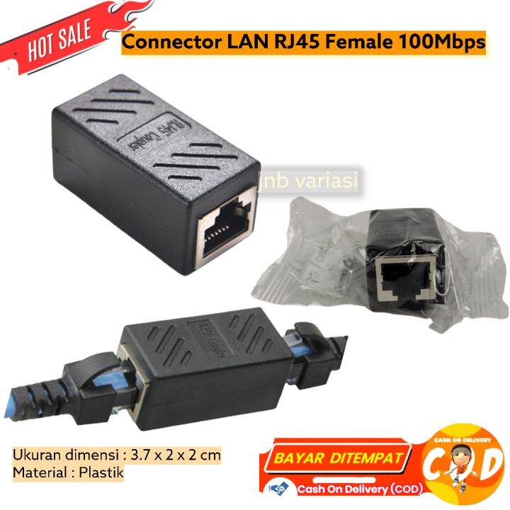 Adapter konektor sambungan kabel LAN RJ45 100mbps | Lazada Indonesia