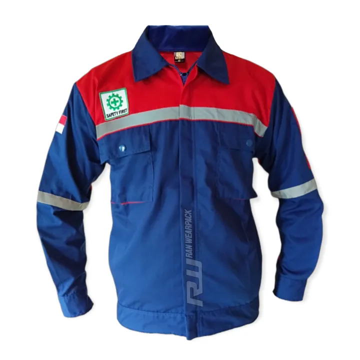 Kemeja Safety K3 / Baju Proyek / Wearpack / Baju Kerja Lengan Panjang ...