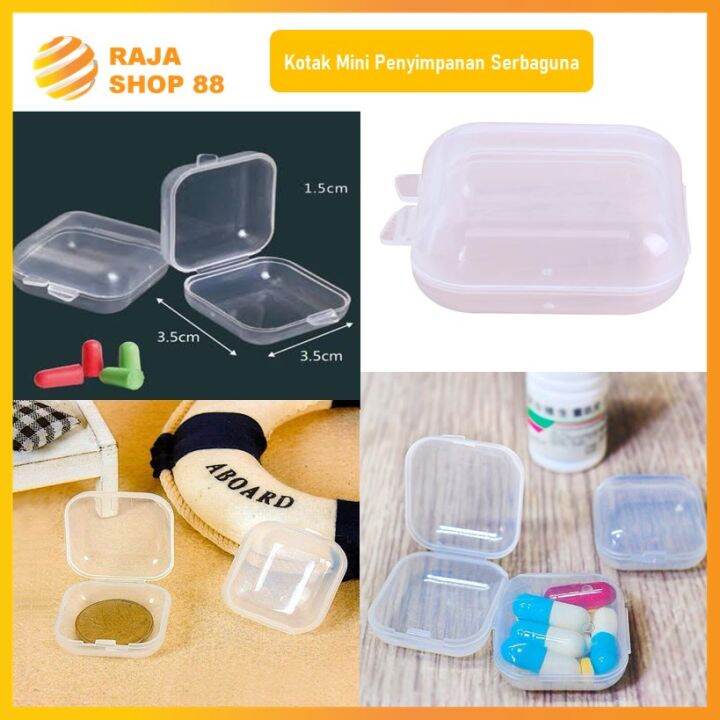 (3Pcs) Kotak Mini Plastik Tempat Perhiasan Memori Kotak Kecil Organizer ...
