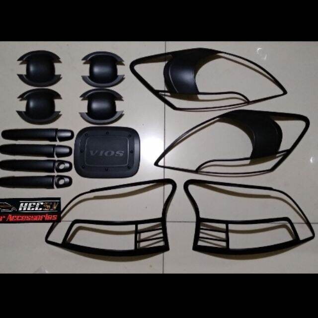 Vios 2007 2008 2009 Batman Black Headlight Handle Cover Garnish Gen2 ...