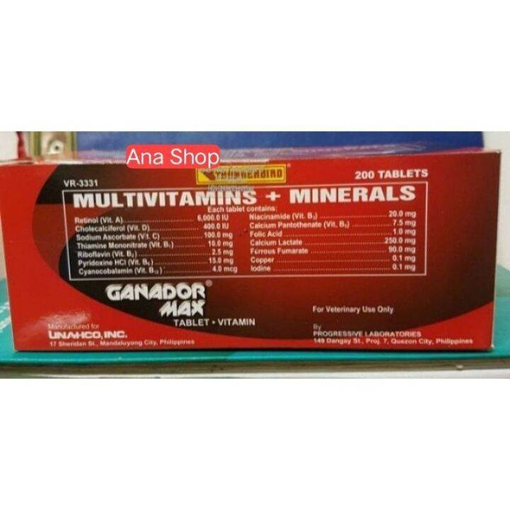 GANADOR MAX TABLET 200 TABLET | Lazada PH