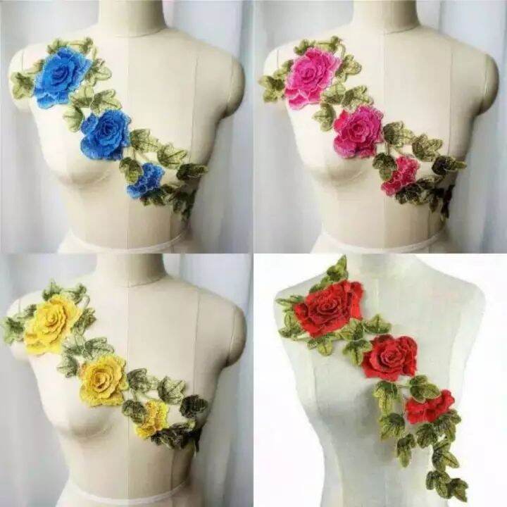 bordir bunga 3d memanjang | Lazada Indonesia