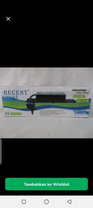 Box filter atas Aquarium mini komplit RECENT AA-650 | Lazada Indonesia
