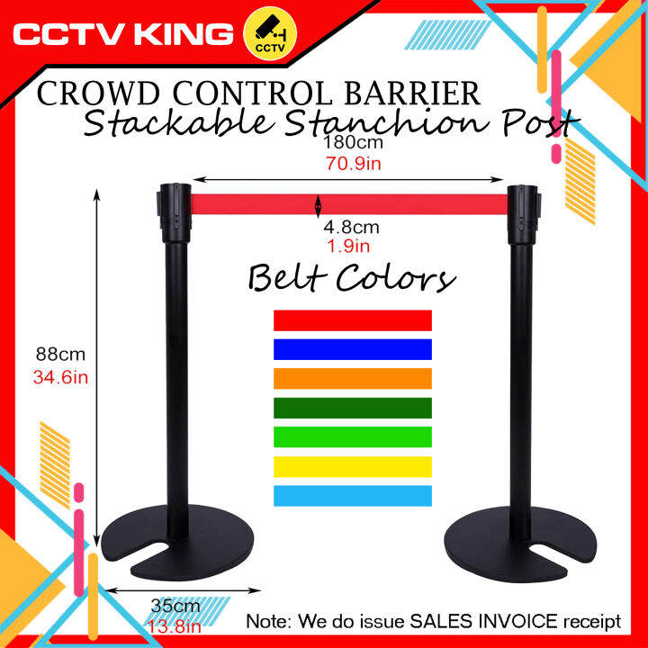 ZEBRA 2pcs Stackable Stanchion Crowd Control Barrier, Stanchion Post ...