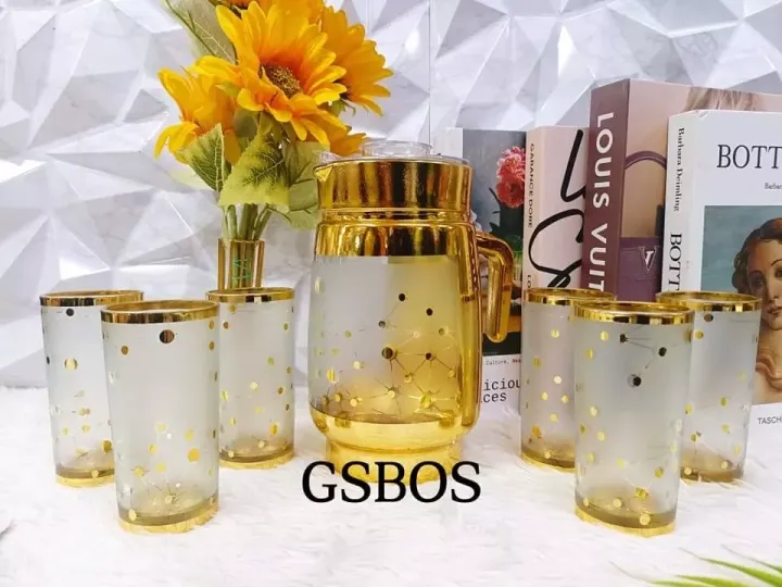 GOLD PITCHER SET (Babasagin) random design | Lazada PH