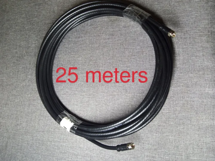 Antenna cable with connectors. 25 meters Rg6 coaxial For Gsat, Cignal ...