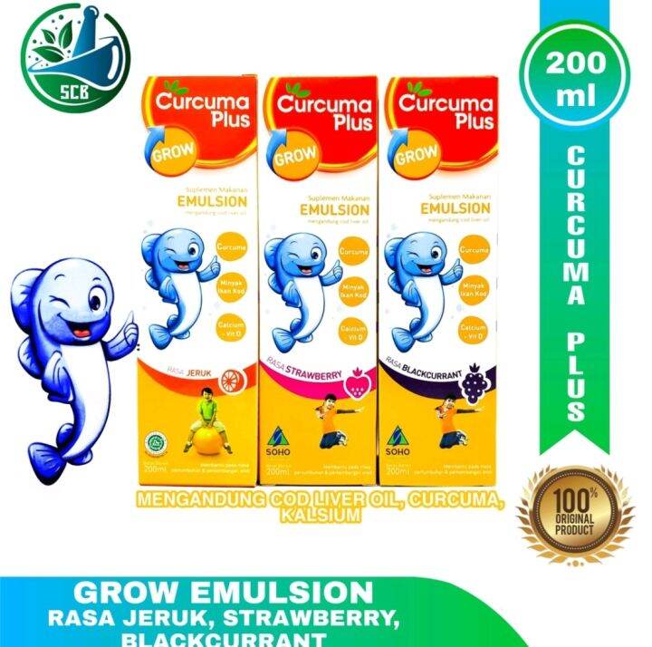 Curcuma Plus Grow Emulsion 200ml All Varian - Untuk membantu Masa ...