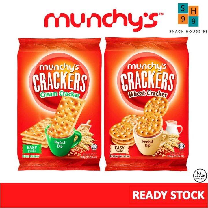 Munchy's Crackers【Cream Cracker，Wheat Cracker】【 300g - 322g】【SNACKHOUSE ...