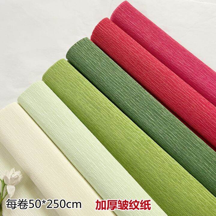 Color Thickened Crease Paper Crumpled Paper Carnation DIY Flower Rose ...