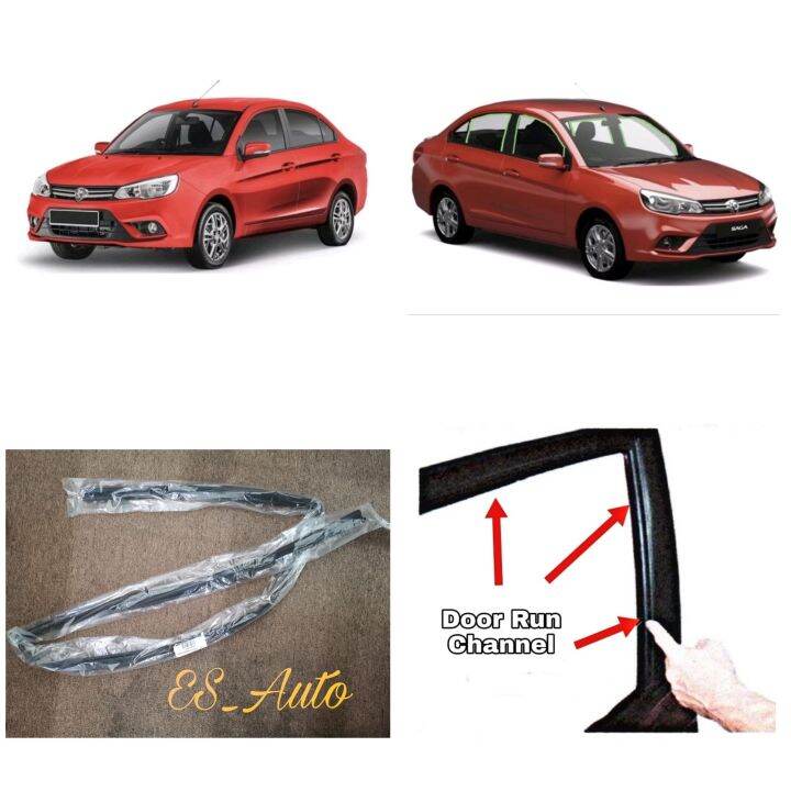 ORIGINAL PROTON SAGA BLM VVT 2016-2023 DOOR GLASS RUN CHANNEL RUBBER ...