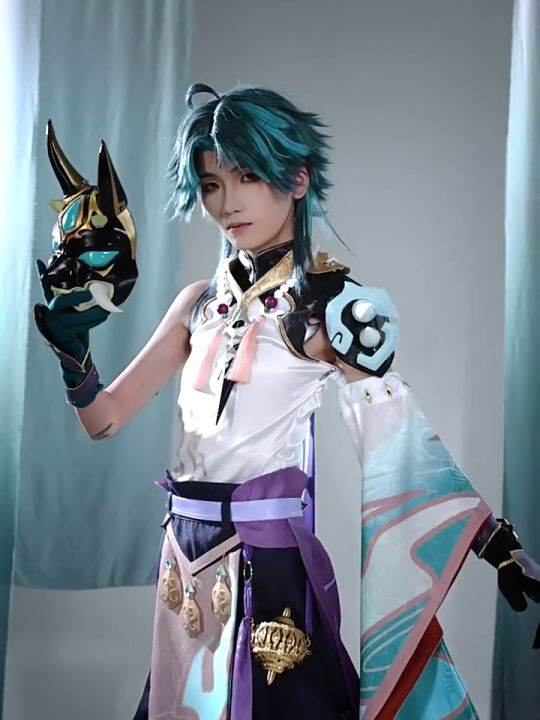 【COSER 77】ในสต็อก ชุด Cosplay Genshin Impact - Xiao | Lazada.co.th