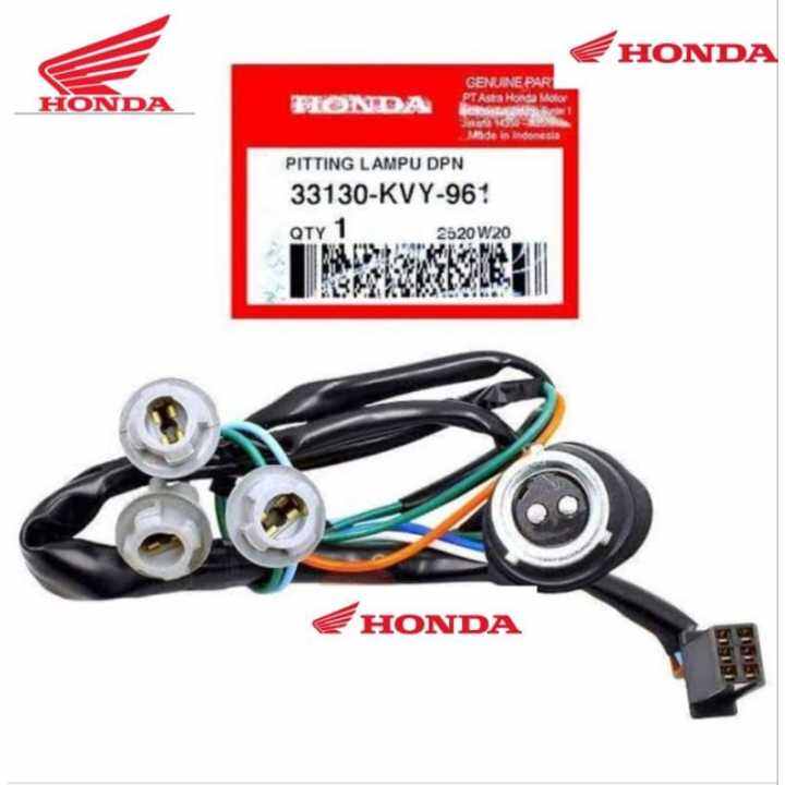 33130-KVY-961 Pitting socket cop lampu depan beat karbu asli honda ...