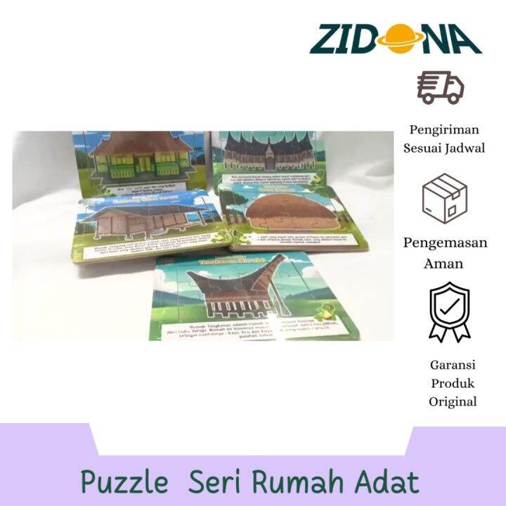 Puzzle Rumah adat Gadang Rabbit&Turtle Bahan MDF | Lazada Indonesia