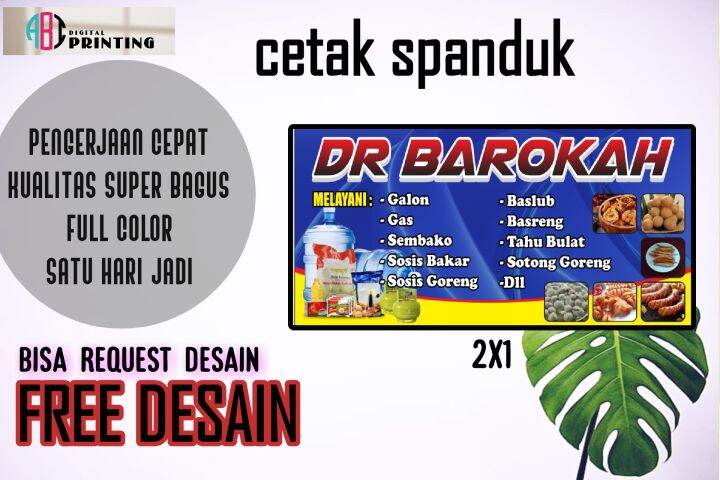 spanduk/banner/bisa ganti nama/desain/free desain | Lazada Indonesia