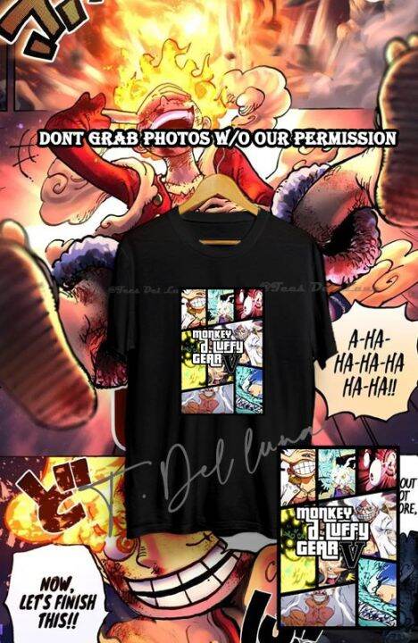 Monkey D' Luffy Gear New T-Shirt Design with Free Random Stickers ...