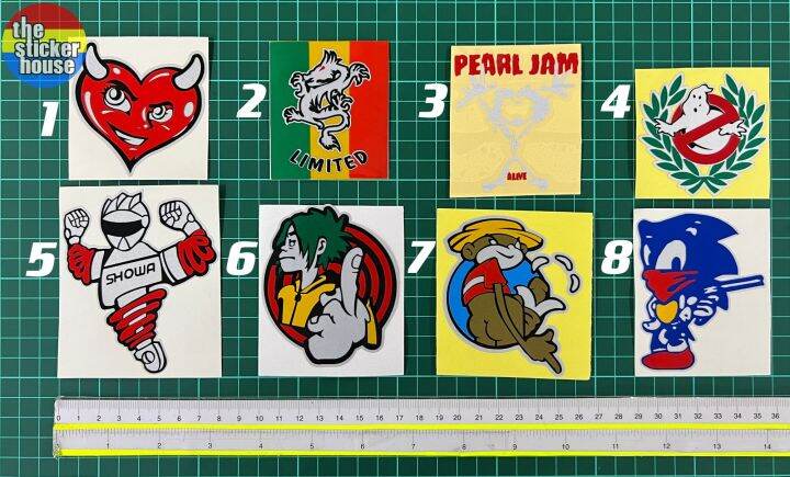 STIKER RETRO / STIKER LAMA / STICKER DESIGNS LAMA ( PEARL JAM / SHOWA ...