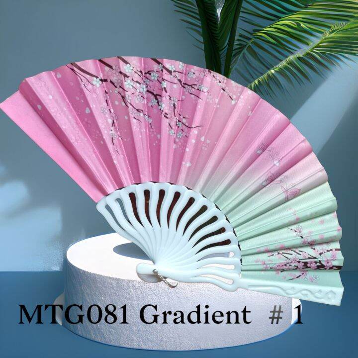 Silky Abaniko o Pamaypay Plastic Handle Blossom Butterfly Design ...