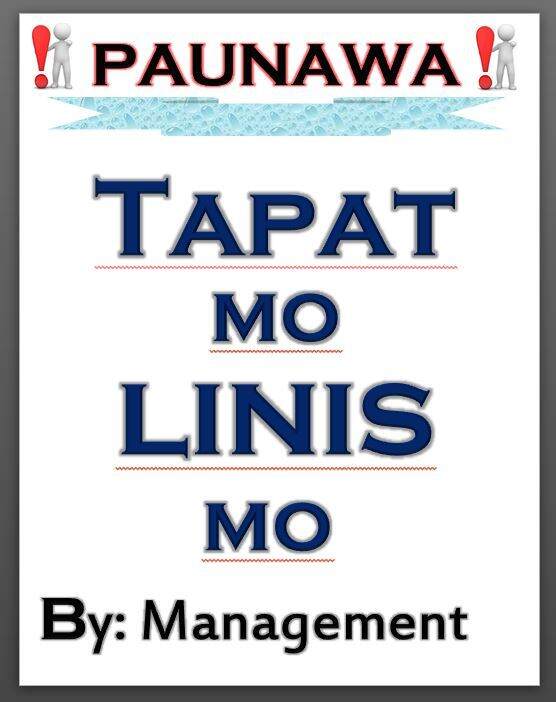 TAPAT MO LINIS MO Laminated waterproof | Lazada PH