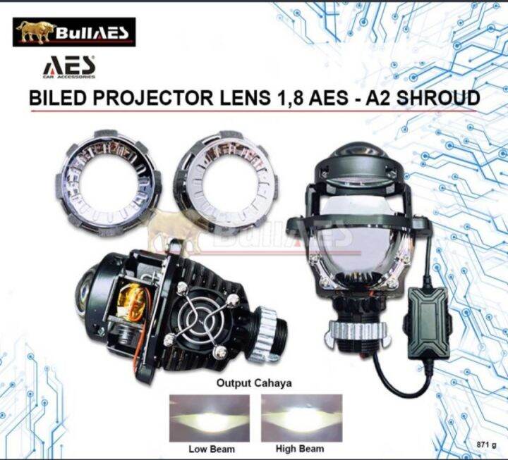 BILED AES 1,8 INCHI PAKET SHROUD A1 A2 I BI-LED PROJECTOR PROJIE MOBIL ...