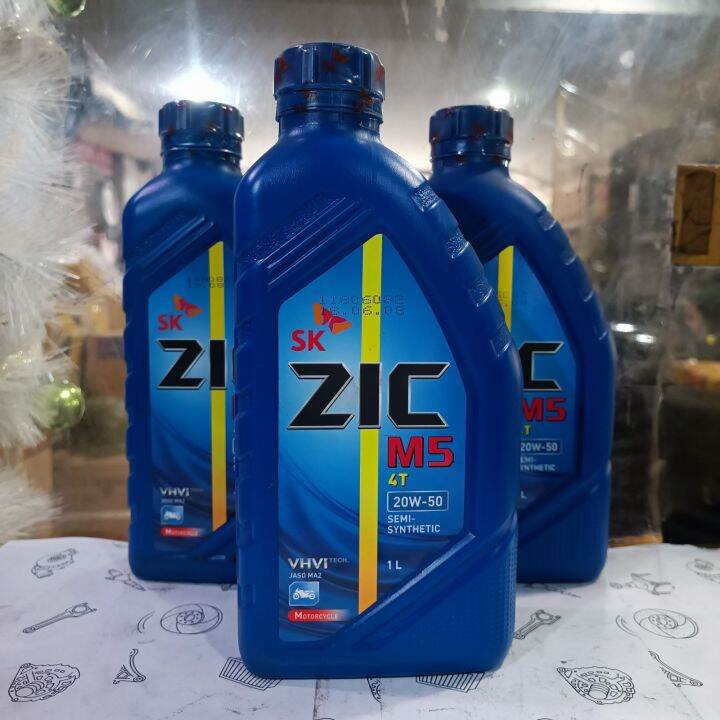 SK ZIC M5 4T SEMI-SYNTHETIC ENGINE OIL (1 Liter) | Lazada PH