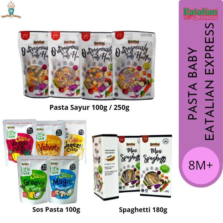 Pasta Sayur Bayi Eatalian Express / Sos Pasta Baby 8 bulan / Spaghetti ...