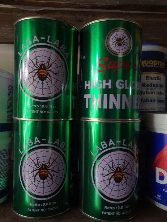 thinner laba-laba high gloss super 0.8 ltr | Lazada Indonesia