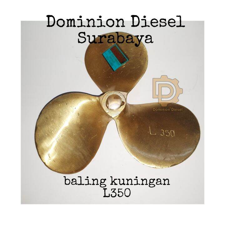 baling kuningan L350 kipas baling kapal perahu nelayan L350 as 1in ...