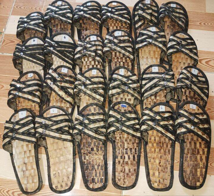 ABACA SLIPPER (FOR BOYS) BLACK COLOR NATIVE TSINELAS | Lazada PH