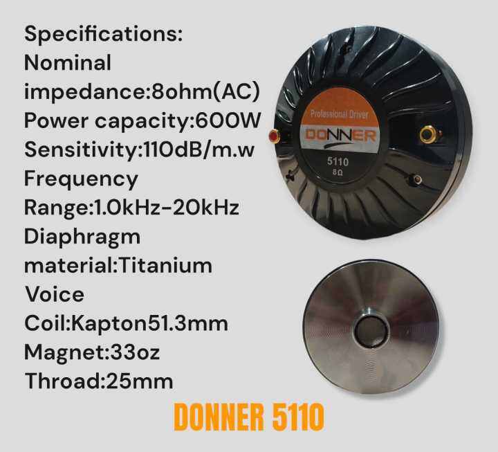 Tweeter Driver Donner D5 5110 | Lazada Indonesia
