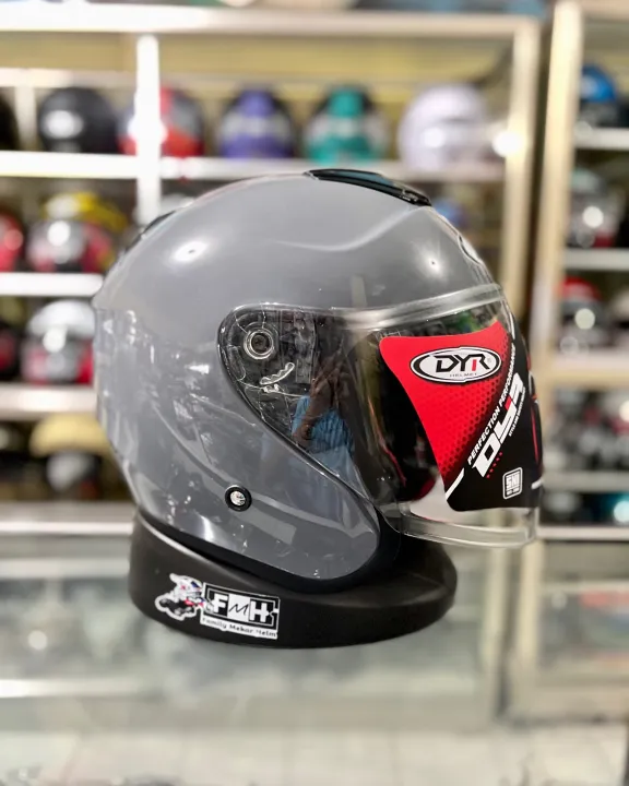 HELM KYT KYOTO WARNA ABU ABU MERK DYR HELM HALF FACE MURAH | Lazada Indonesia