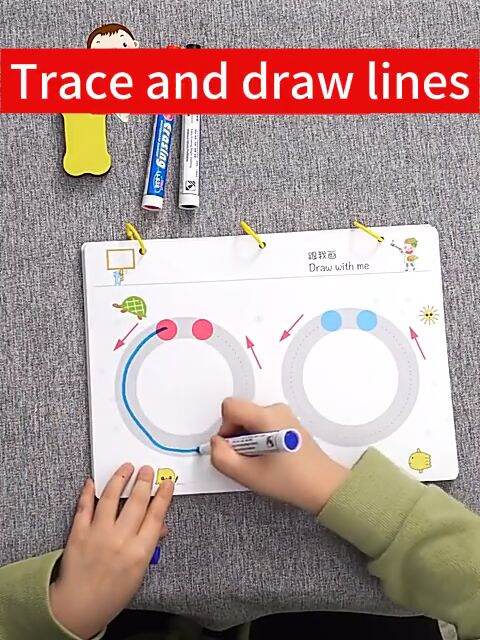 Baby Tracing Workbook For Kids Training Coloring Book Erasable Writing ...